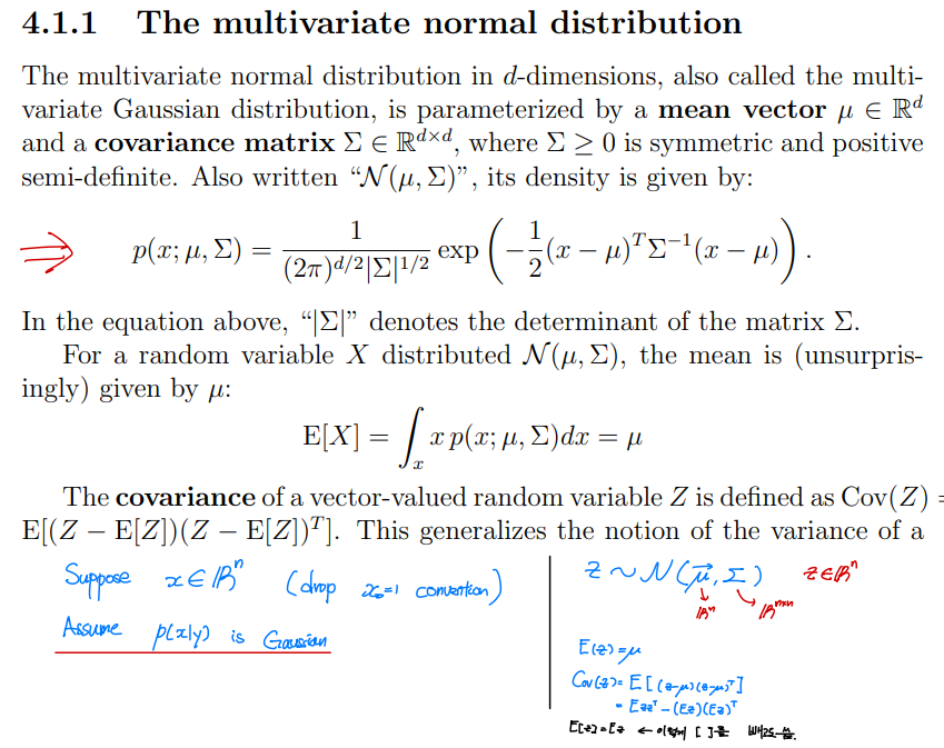 Ml Cs229 Lec 5 Generative Learning Algorithm And Gaussian Distribution Analysis — 안전지대