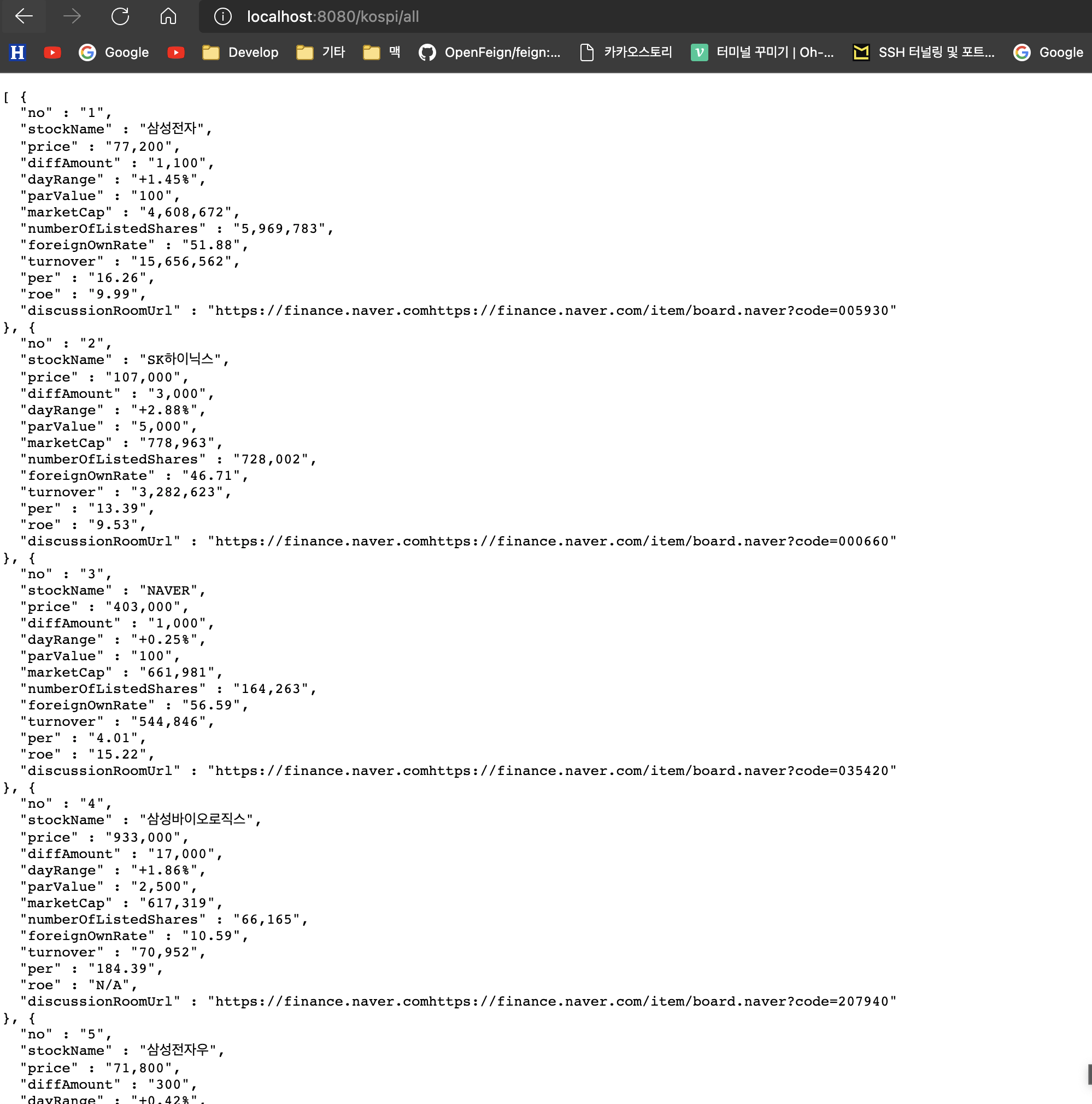 [springboot] java로 크롤링 하기 - Jsoup , 네이버 주식 가격 조회-02 - 오오코딩