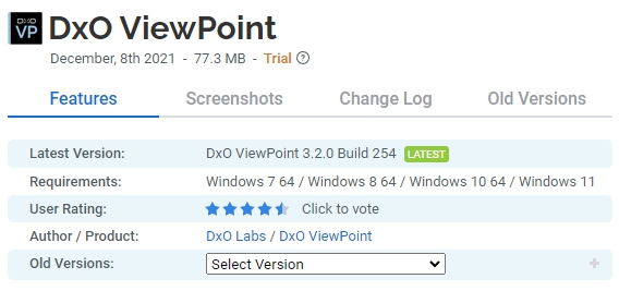 DxO ViewPoint 무료 다운로드