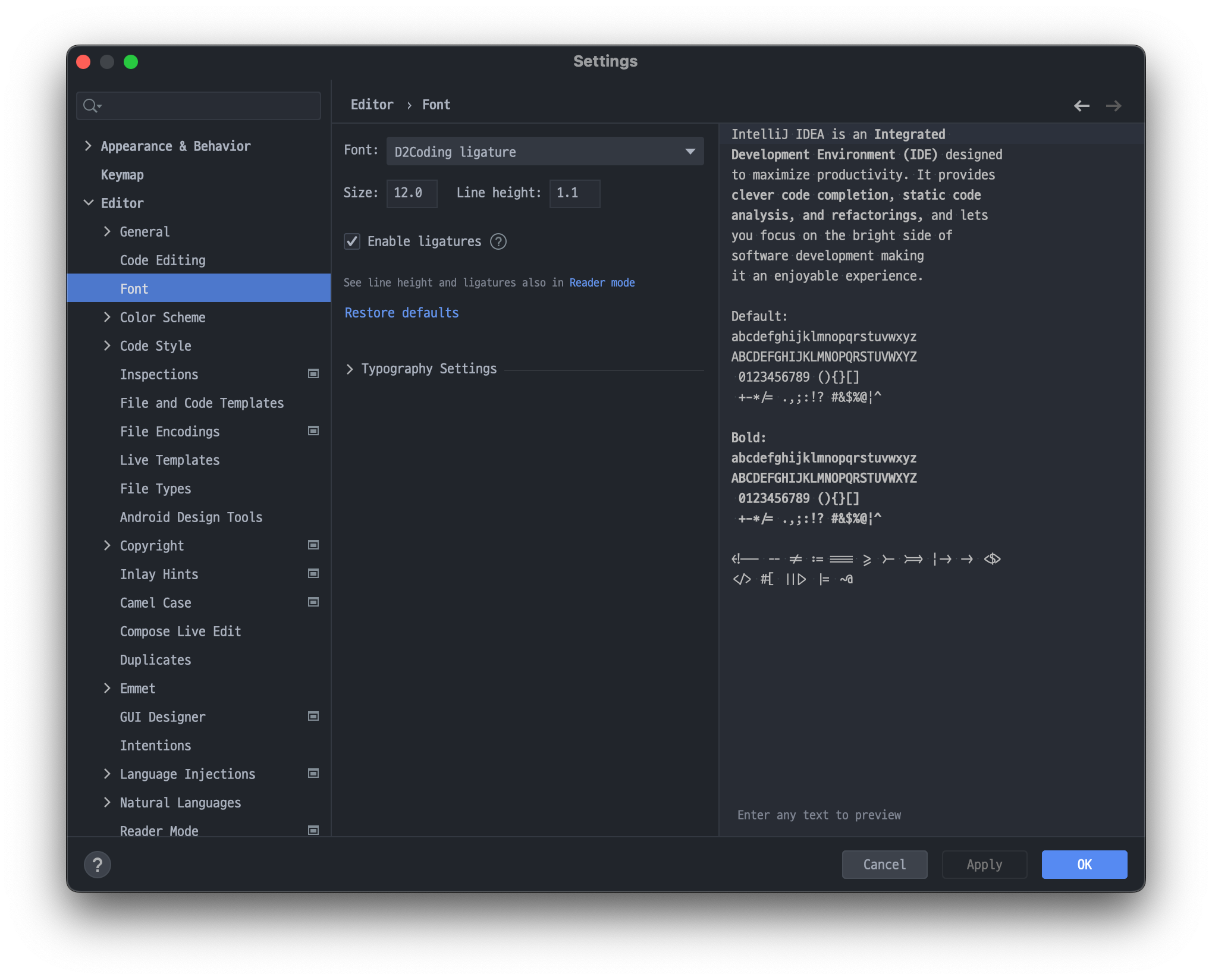 주로 사용하는 IntelliJ 초기설정 — Jam's IT