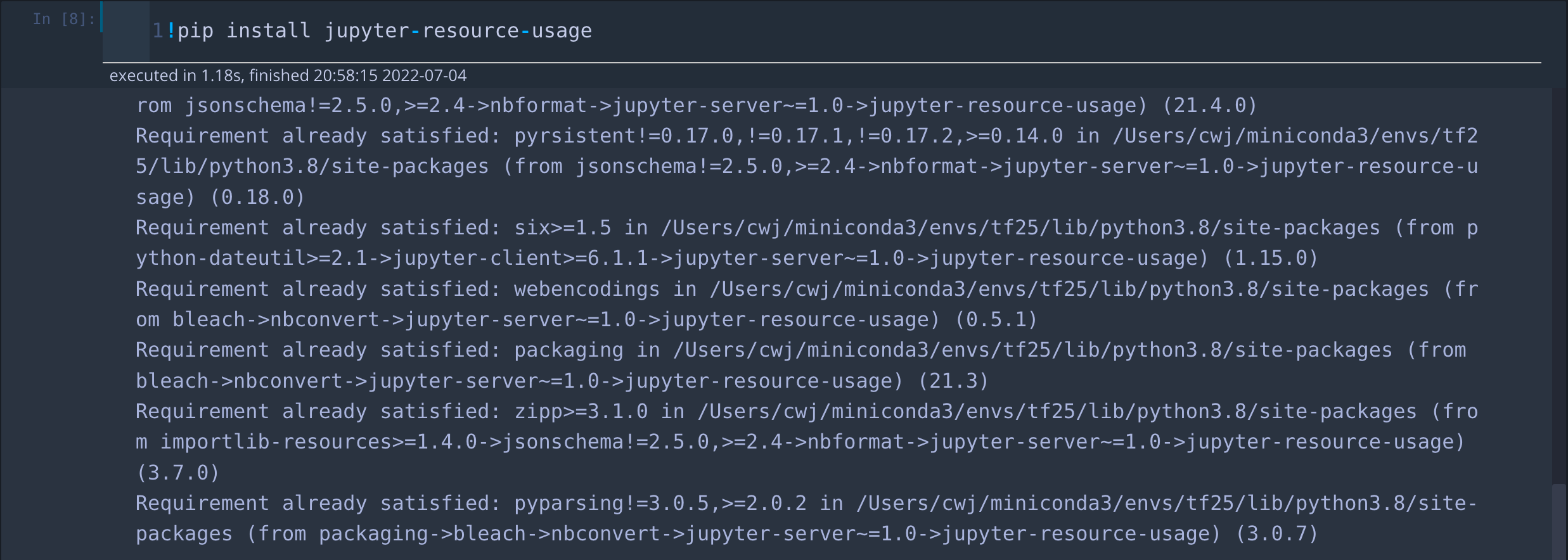  Jupyter Notebook jupyter resource usage Memory 