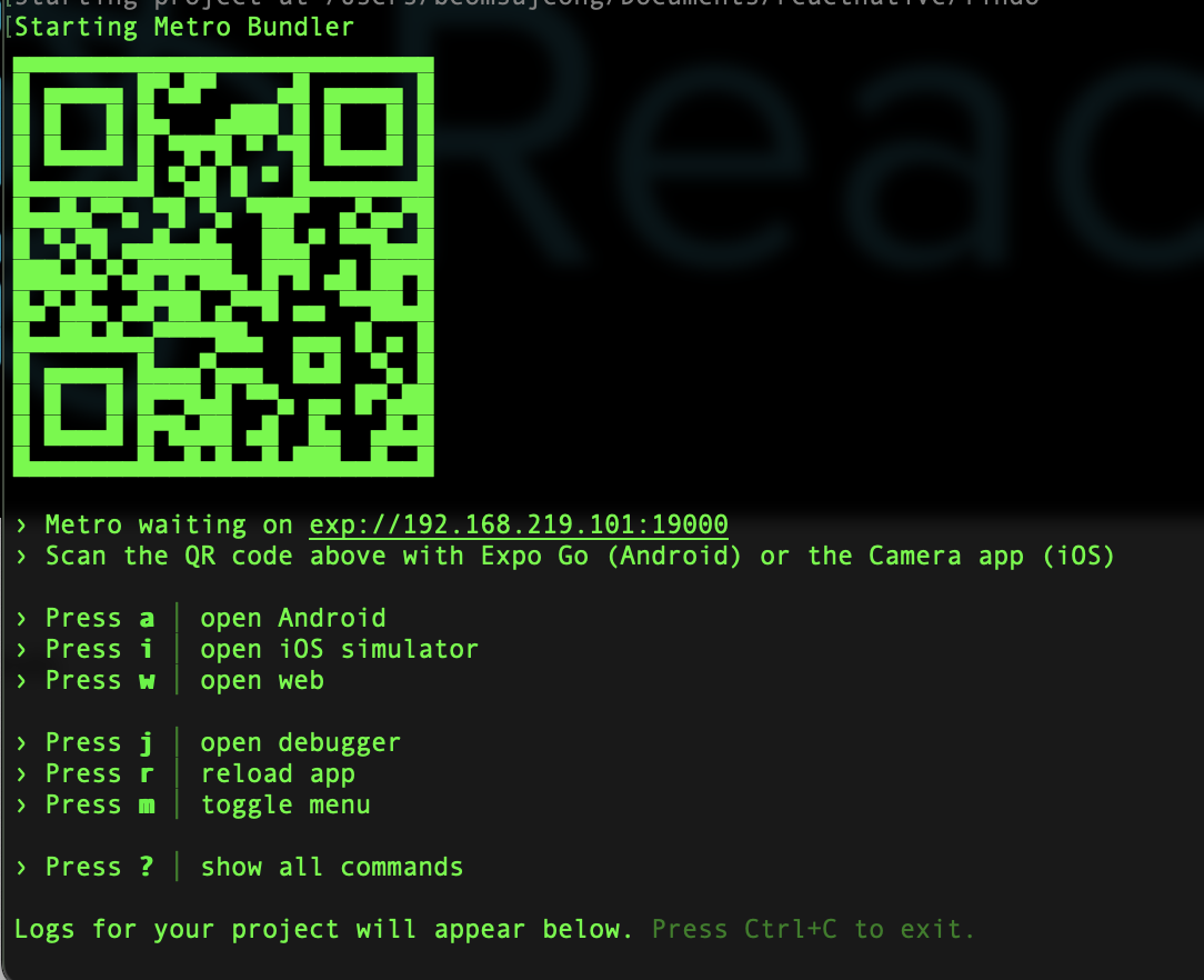 리액트 네이티브 React Native Install Process With Expo 