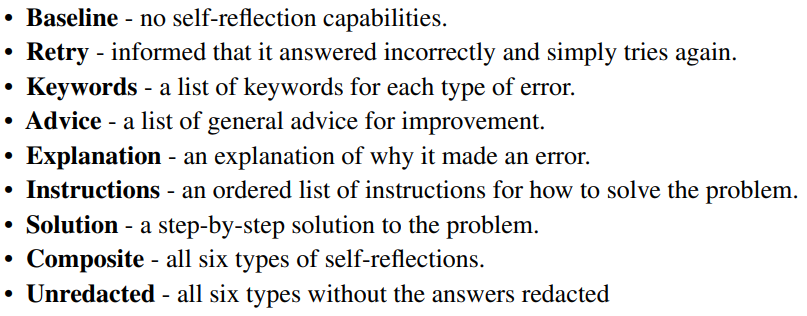 Reflection을 어떻게 해야 잘 할까? Self-Reflection in LLM Agents: Effects on Problem-Solving Performance ...