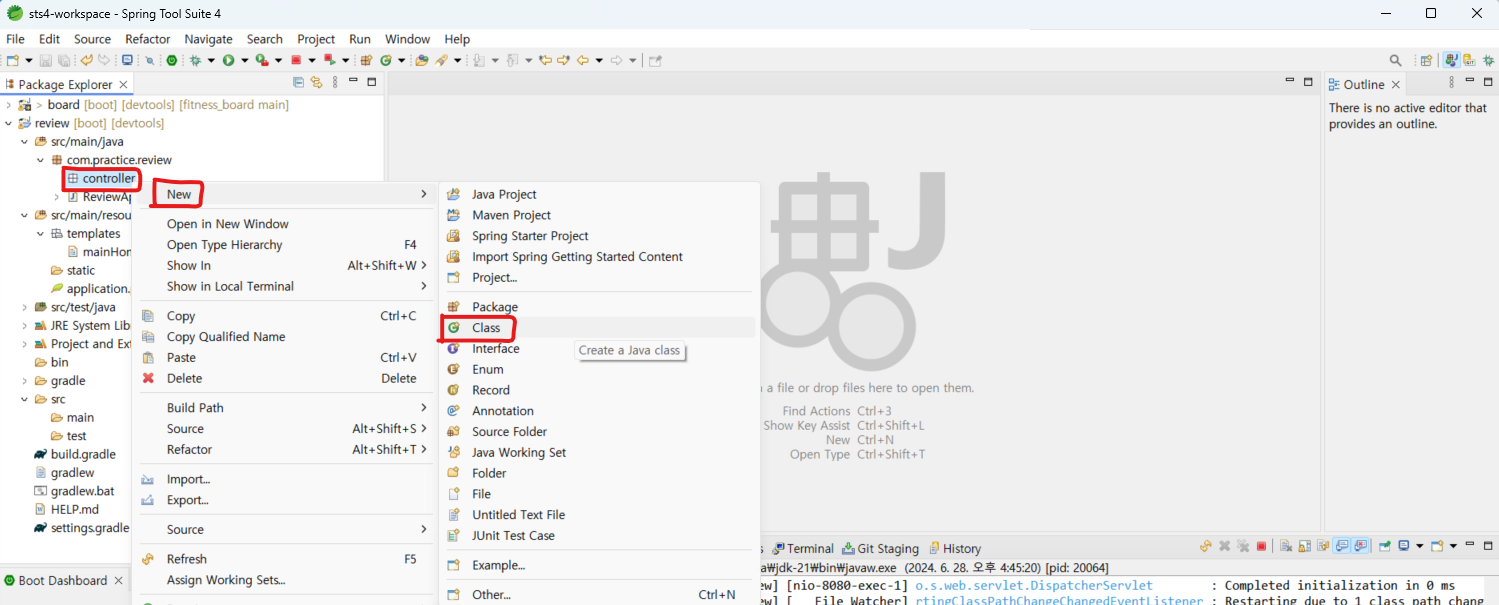 Spring Boot 프로젝트 생성 [STS4/gradle/mybatis/thymeleaf] :: JM_log