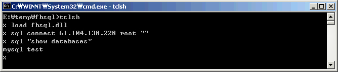Korea Tcl/Tk Community :: MySQL Tcl 인터페이스 Fbsql