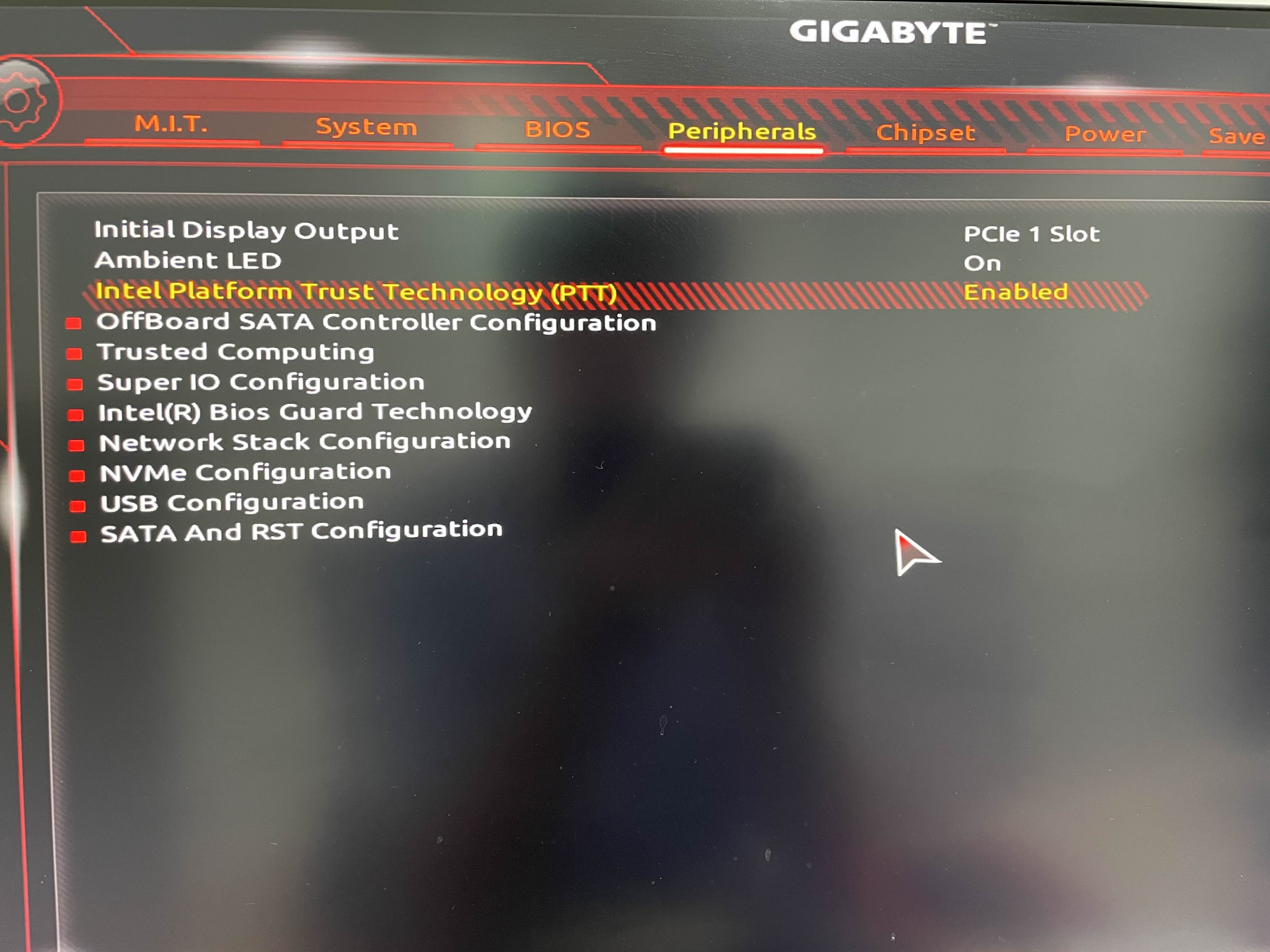 Intel CPU TPM 2.0 켜기