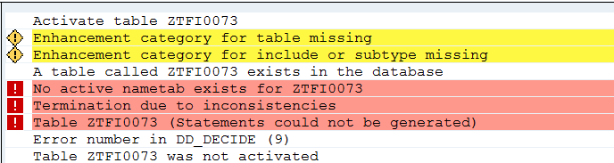 2444632 - Error DA300 "No active nametab exists" occurs during table ...