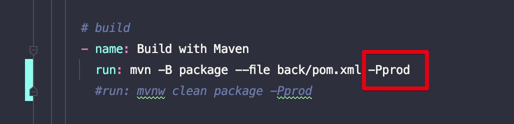 GitHub Action - Build 실패: Spring Boot profile