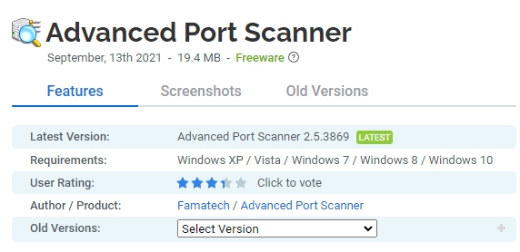 Advanced Port Scanner 무료 다운로드