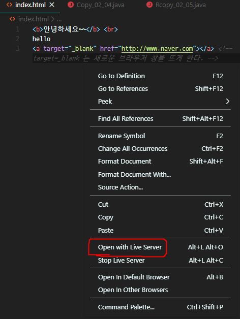 [Visual Studio Code_Error] Live Server 확장프로그램에서 127.0.0.1에서 전송한 데이터가 없습니다.(ERR_EMPTY_RESPONSE) 이 ...