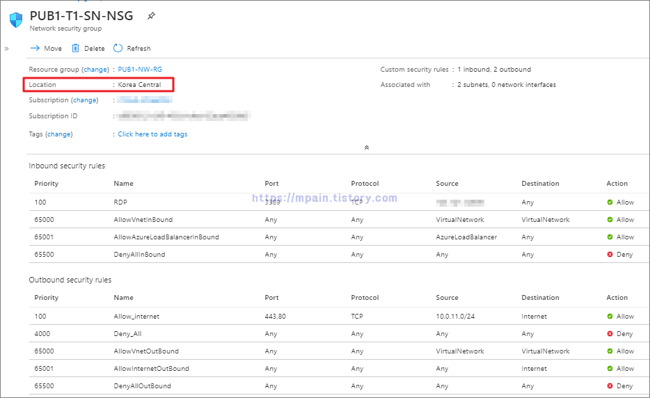 [PowerShell] Azure NSG 복사 (Rule Export and Import)
