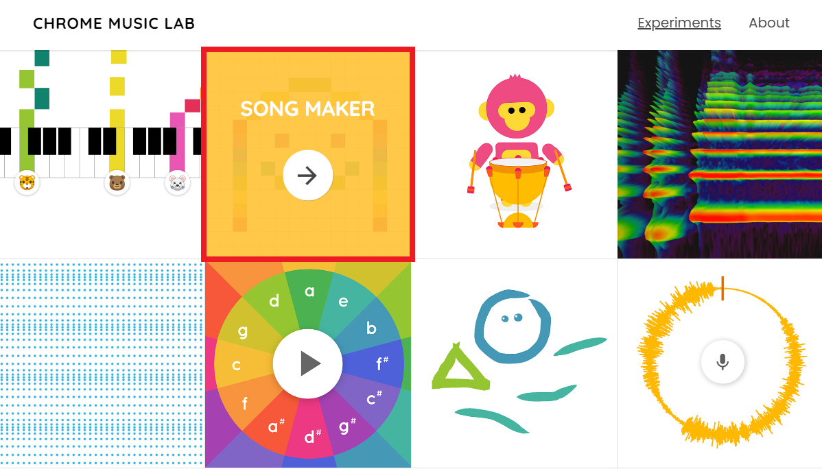 크롬 뮤직 랩 송메이커로 음악 만들기 (Chrome Music Lab SONG MAKER)