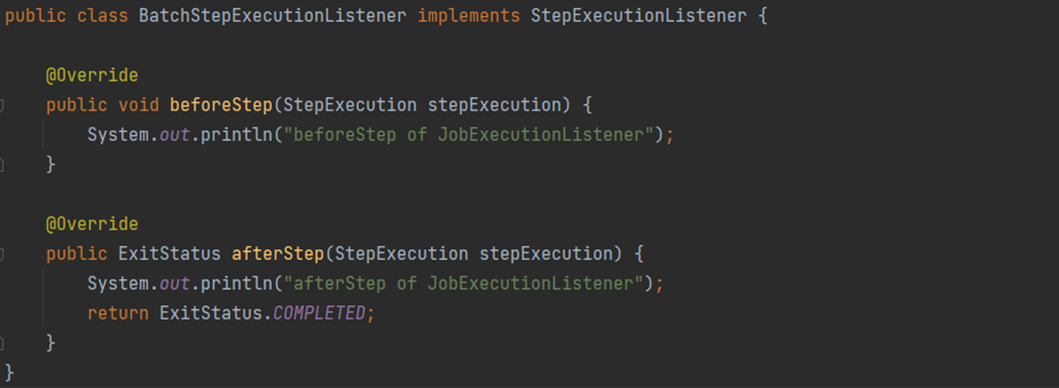 Spring Batch : Listener