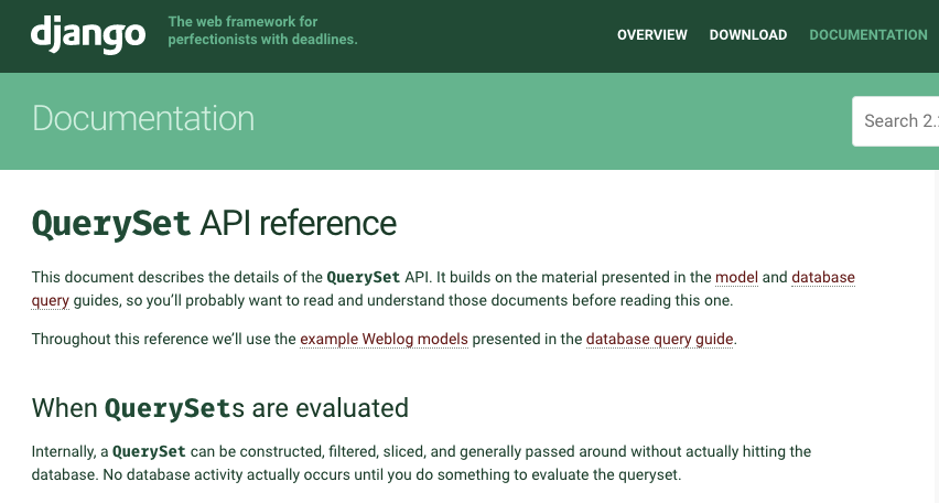 Django QuerySet API 가이드