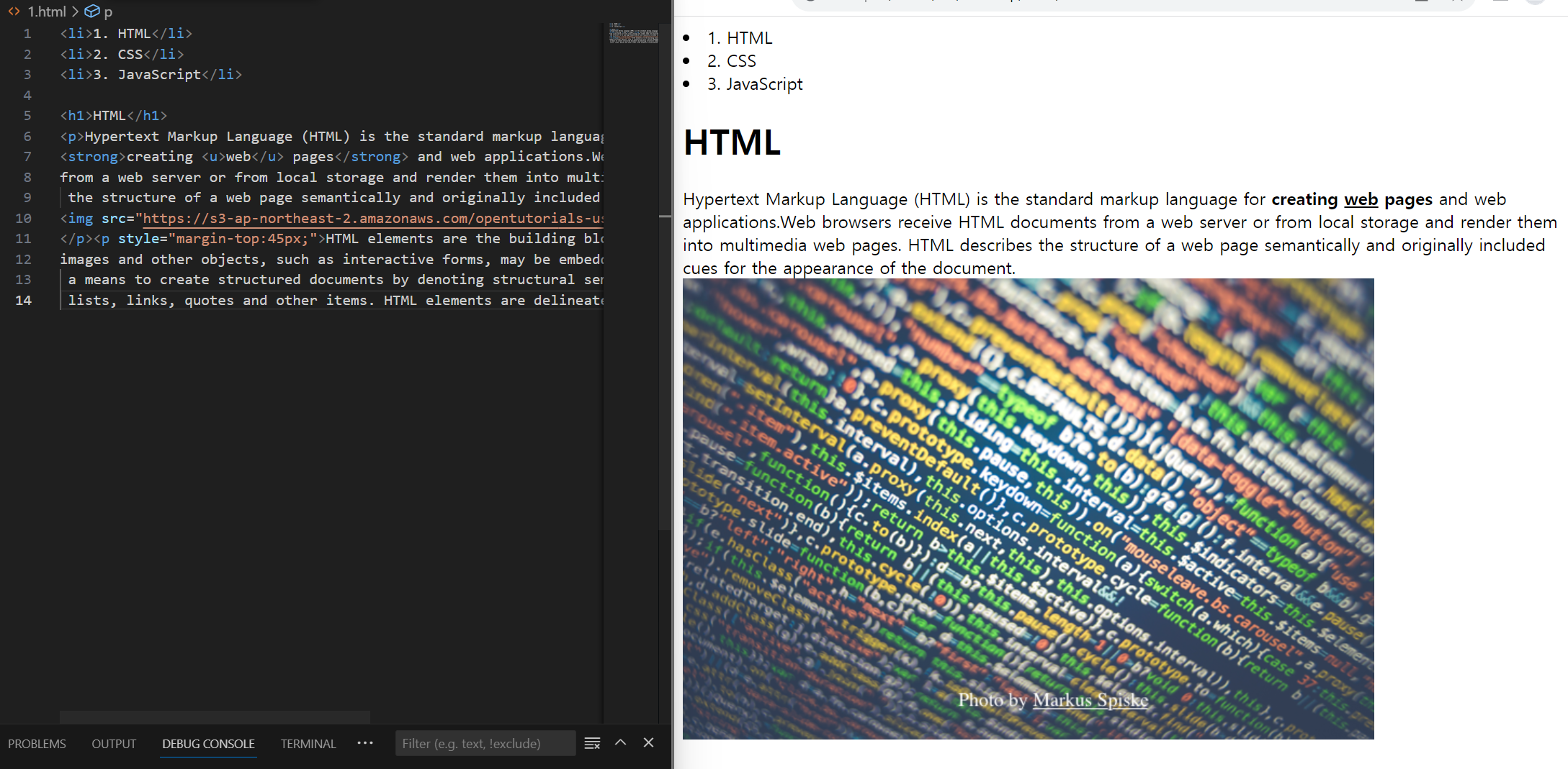 [생활코딩] WEB1 - HTML & Internet 03 ~ 15 / WEB2 - CSS 01 ~ 09