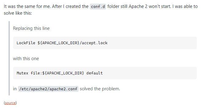 [ Apache2 Error ] 에러 해결 서버 구동 Apache2 'sudo service apache2 start ...