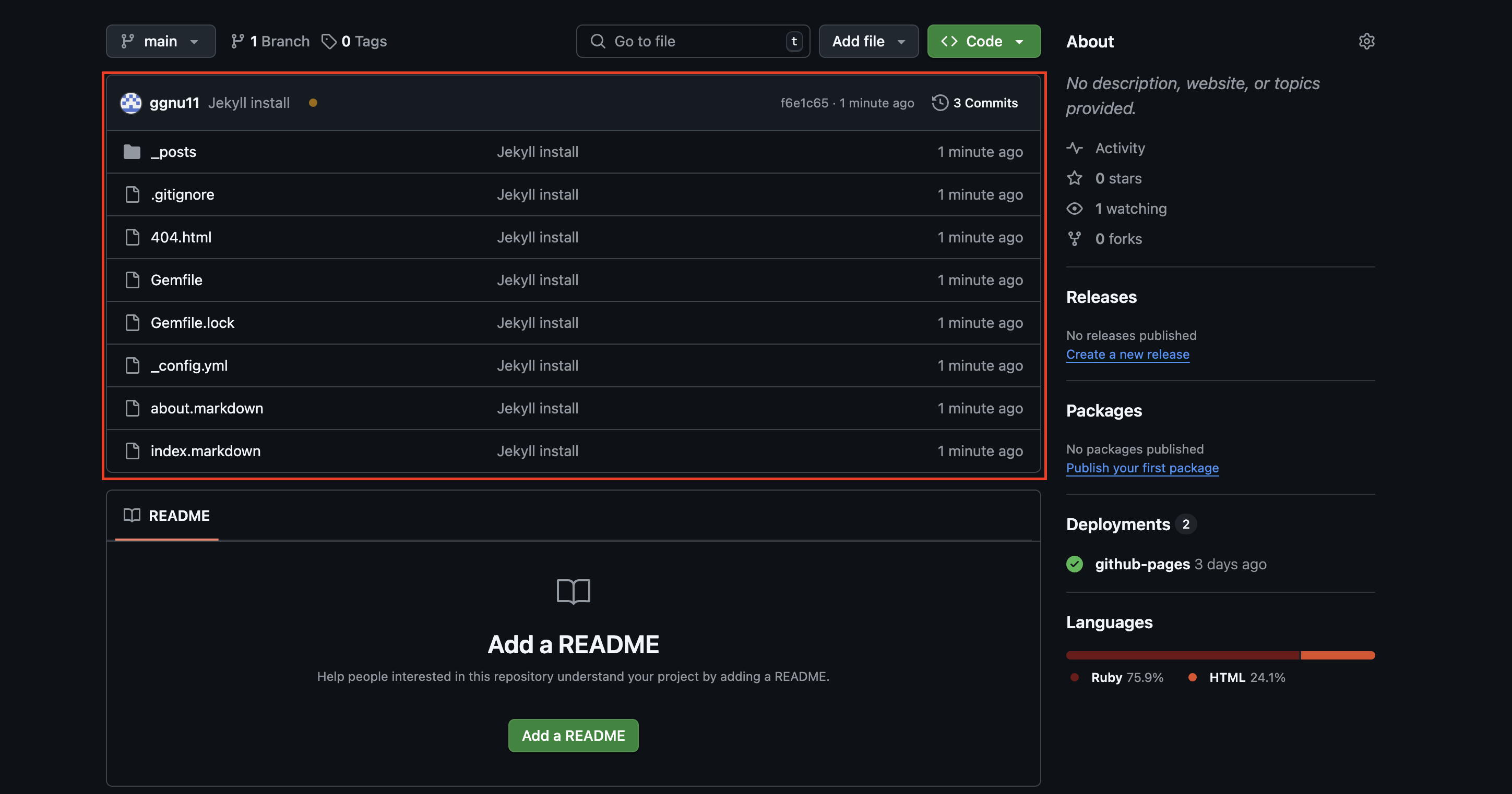 2. GitHub Blog로 포트폴리오 만들기(Jekyll 설치)