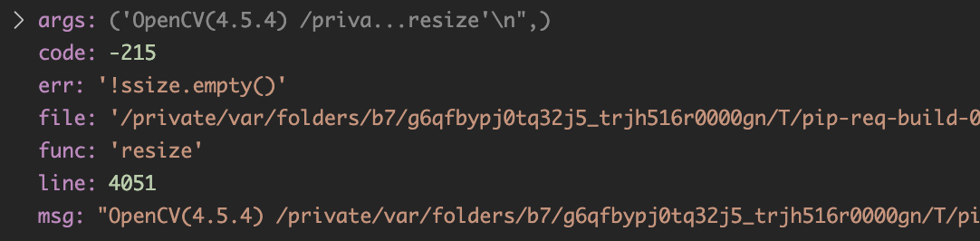 Python Error Cv2 215assertion Failed Ssizeempty In Function Resize