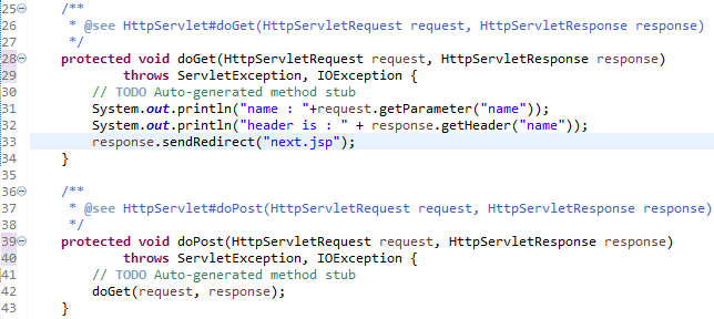 redirect vs forward : 새로 요청을 보내는가?