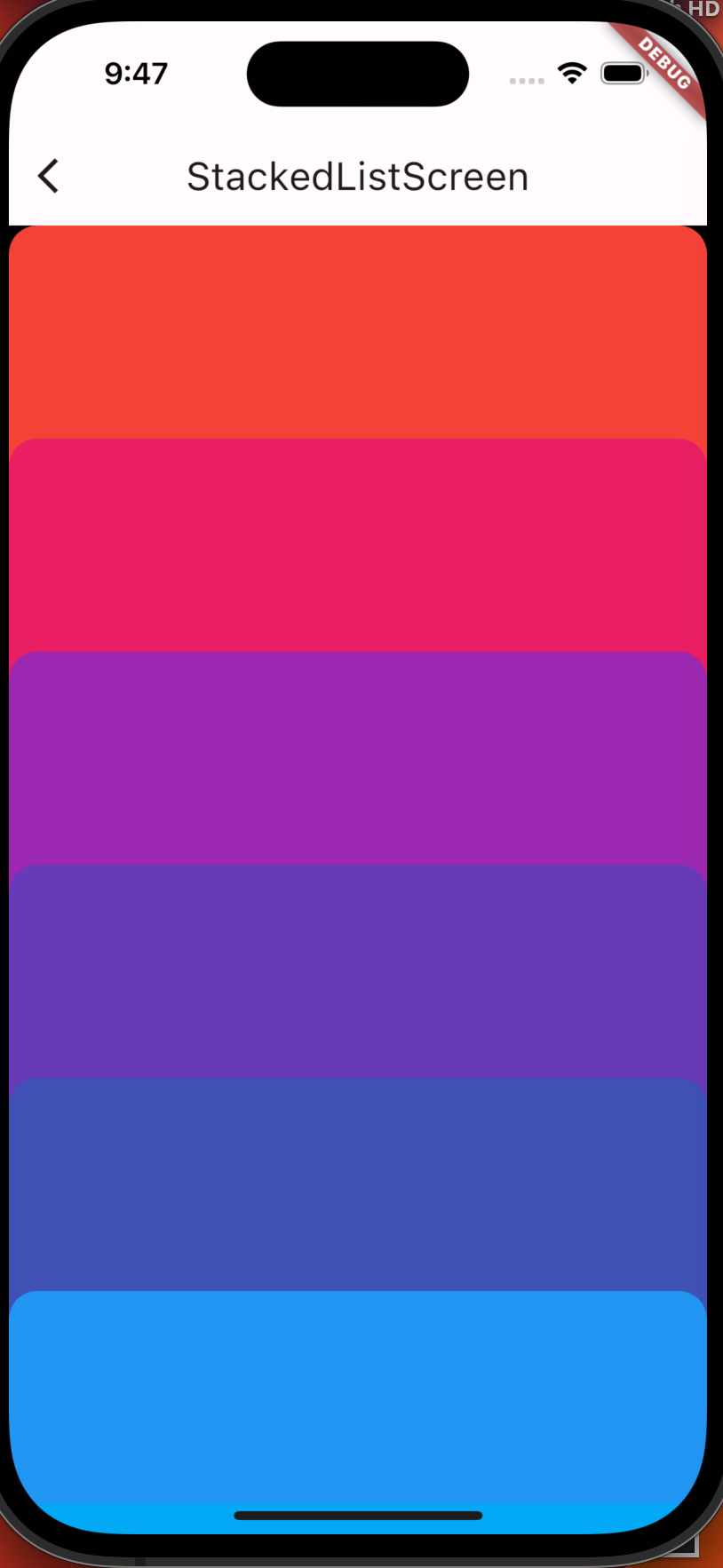 Flutter - Stacked Card List :: 끄적끄적 메모공간