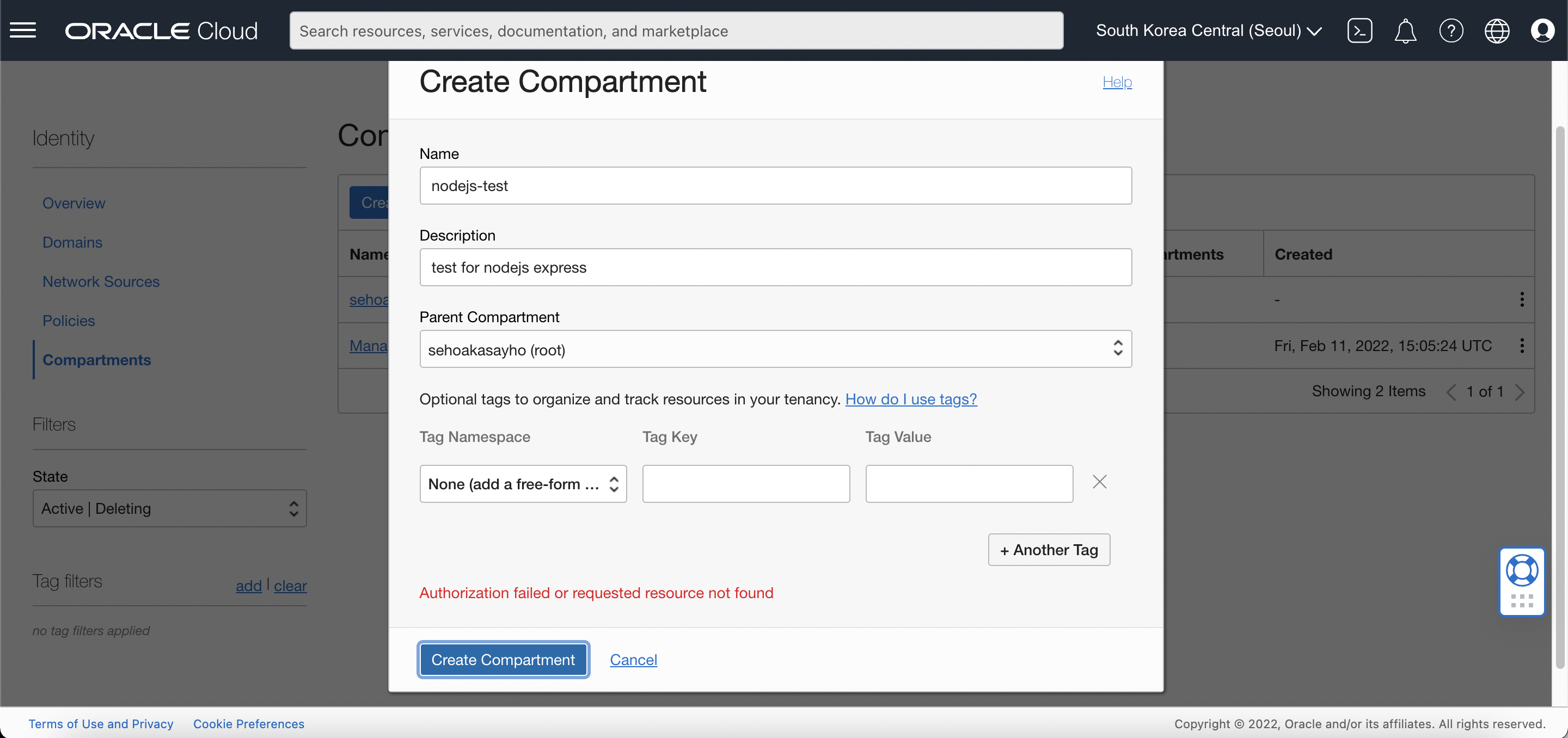 Oracle Cloud Tenancy Inactive 이슈