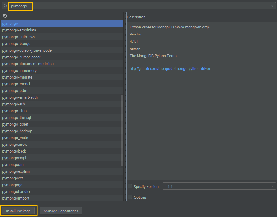 pymongo로 mongoDB 연결 + 조작 — Duck9s'