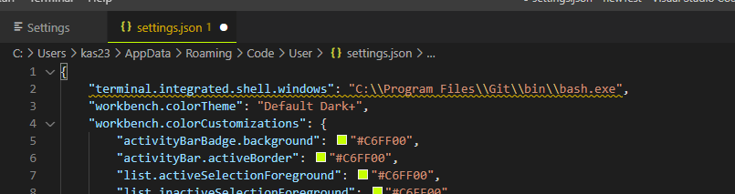 vscode 'bash: syntax error near unexpected token `&'' 해결 방법