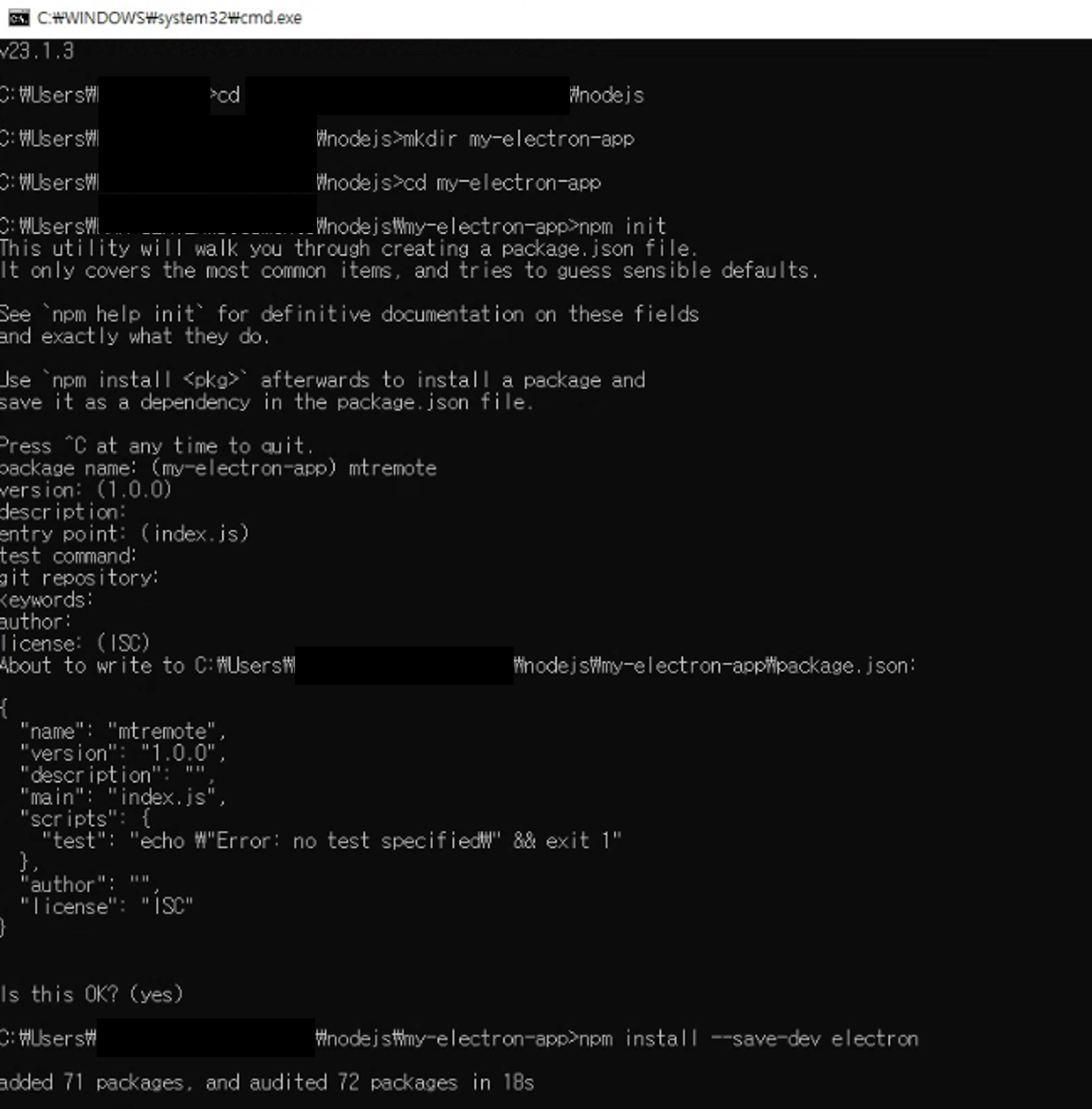 [node.js] Remote Desktop 일렉트론 설치하기 Nodejs + electron — 멱군! 프로그래밍을 하자.
