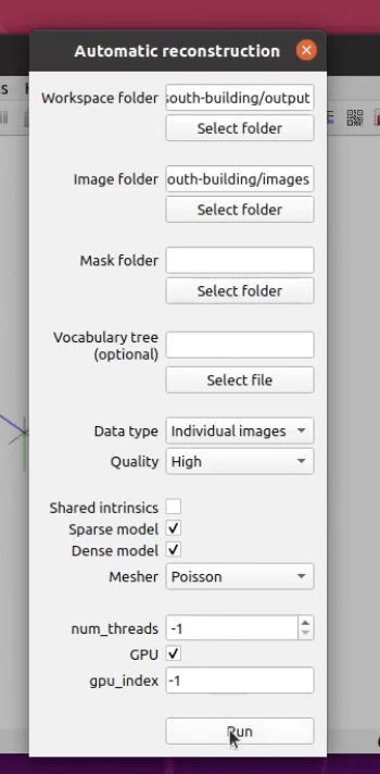 COLMAP Tutorial on Ubuntu