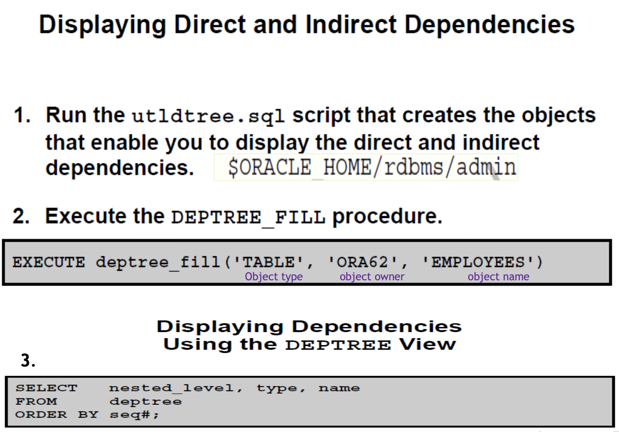 108 - [Oracle PL/SQL] Dependencies - Direct/Indirect