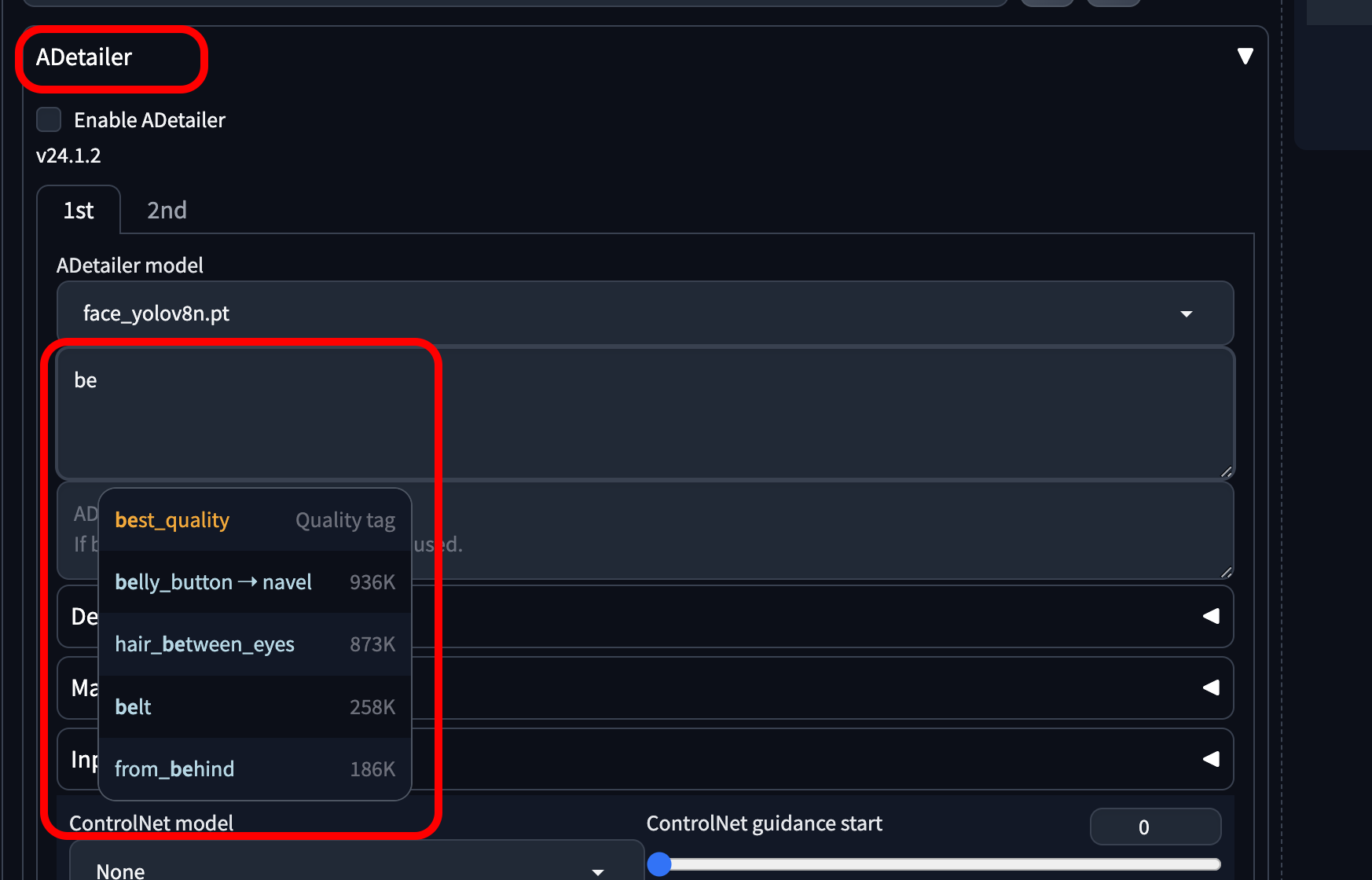 Stable-Diffusion Tag Complete