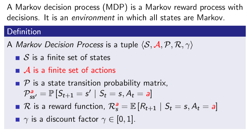 Lecture 2: Markov Decision Processes (2)