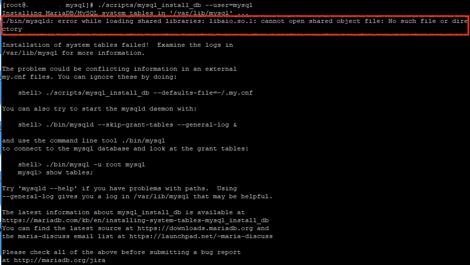 CentOS MariaDB(MySQL) 설치 (수동, 오프라인)