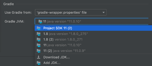 Intelli J 에서 빌드가 안될 때 - Cause: com/android/tools/idea/gradle/run ...