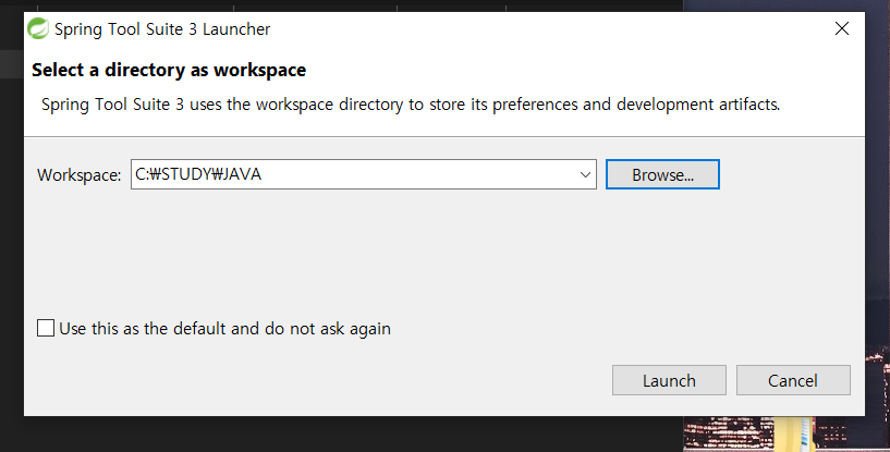 [자바] JAVA, STS 설치 — 🌙🌰달밤에 코딩☀️