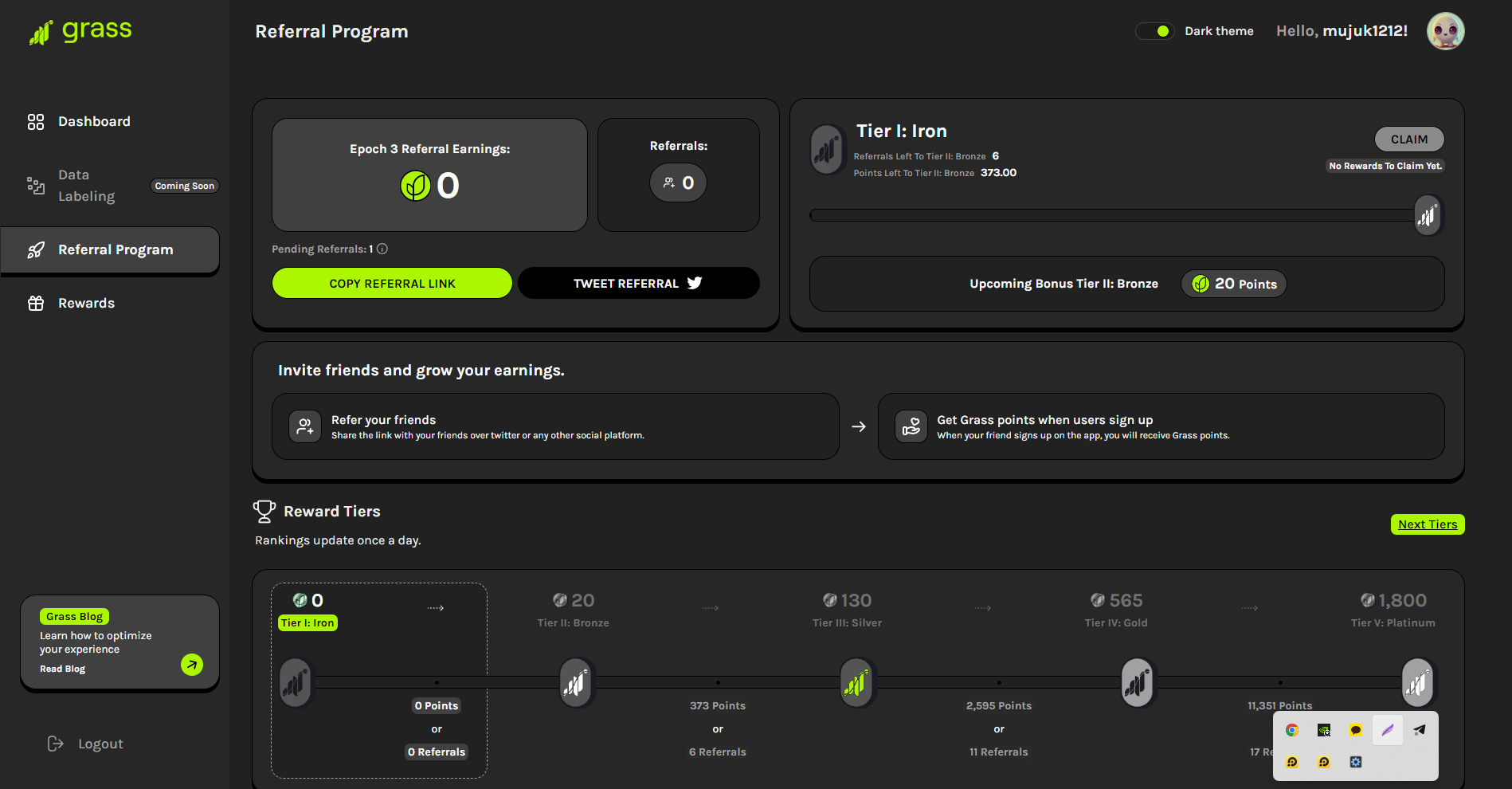 grass 코인 잔디코인? 바이낸스 언급 채굴합시다