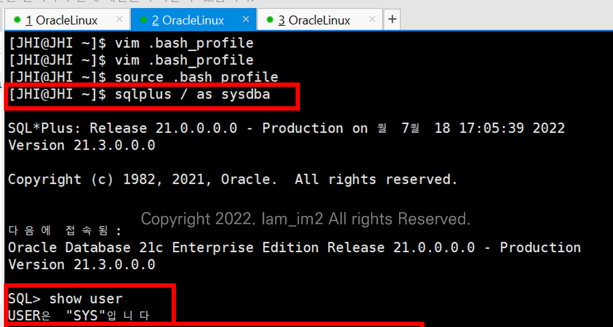 Oracle DB sqlplus ????? 물음표 출력 error