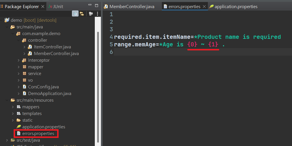 [Spring] 검증(Validation) -3 , FieldError와 properties값 가져오기