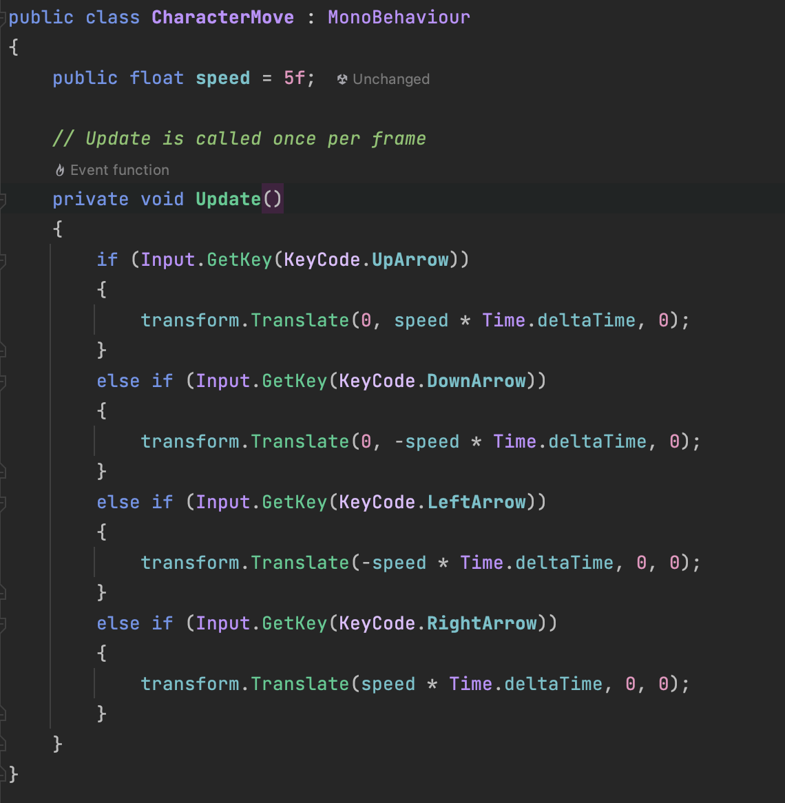 [C#, Unity] 캐릭터 움직임