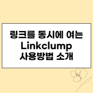 링크를 동시에 여는 프로그램 Linkclump