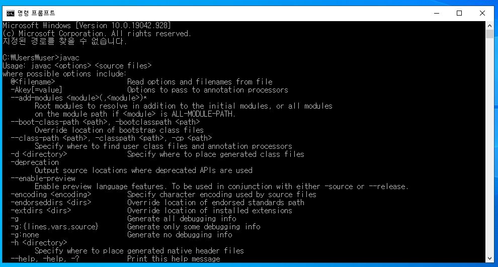 [JAVA] Window10의 JAVA SE 11 설치하기