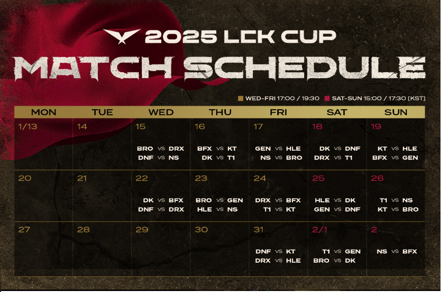 2025 LCK CUP 일정 및 중계 방송, 팀 순위, 예매 티켓팅 정보 총정리