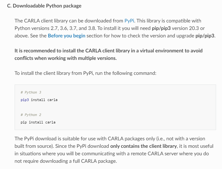 3. CARLA 0.9.12 버전으로 재설치