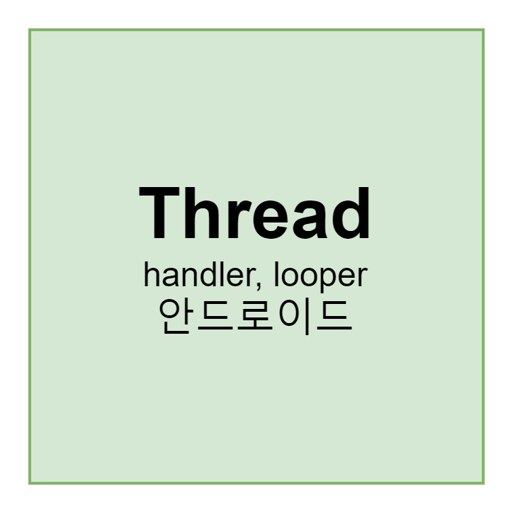 [안드로이드] Thread, Thread간 통신/ Handler, Looper의 개념