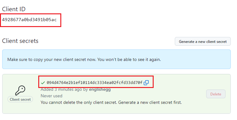 GitHub Client ID And Client Secrets 발행