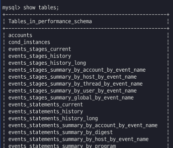 [MySQL] 성능 모니터링을 위한 Performance_Schema 개념