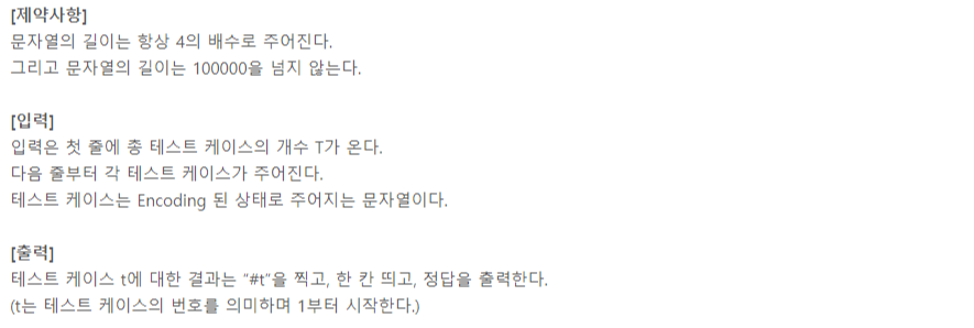 SWEA (1928) Base64 Decoder - c/c++