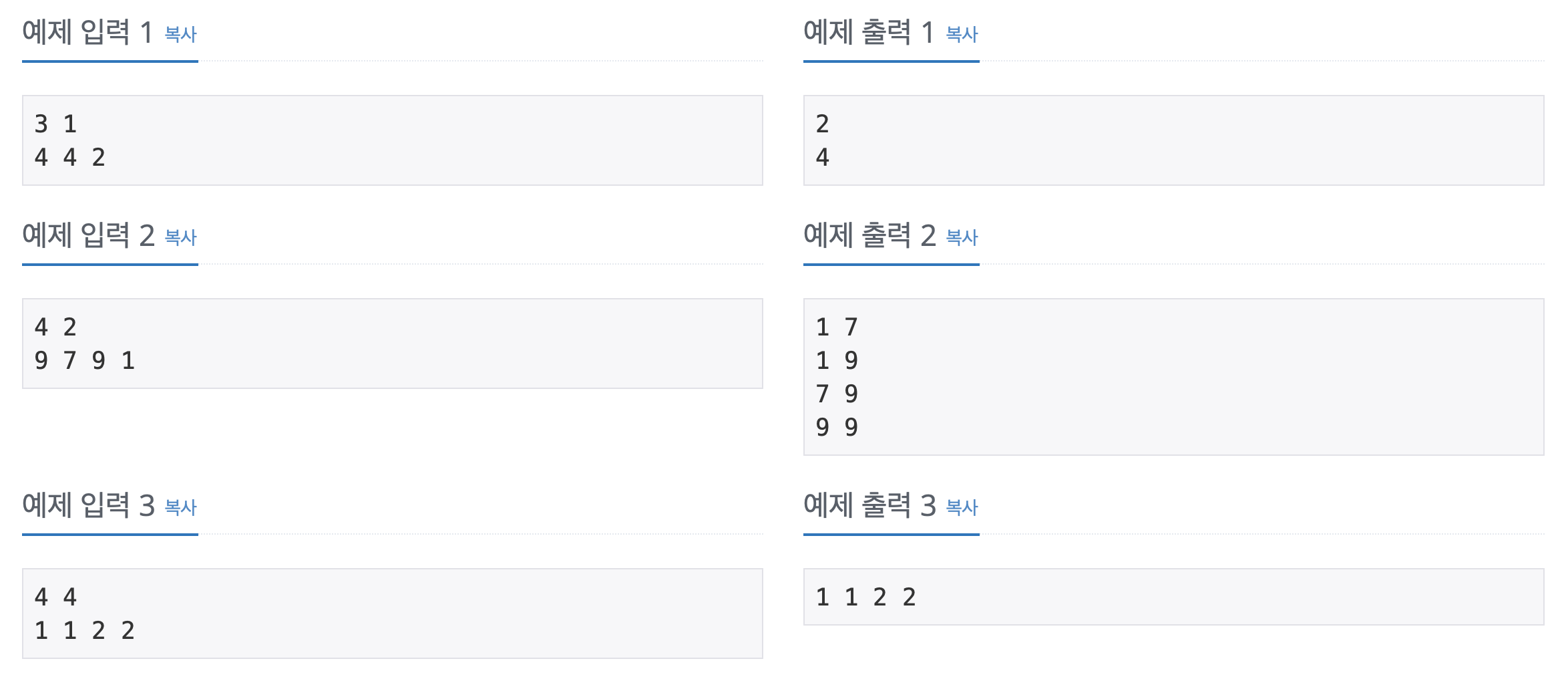 BOJ-15664 : N과 M(10) / 파이썬(Python)
