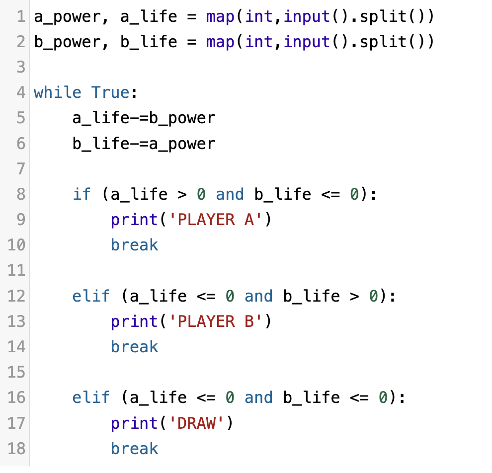 [백준/python] 12756번 고급 여관 — Koala